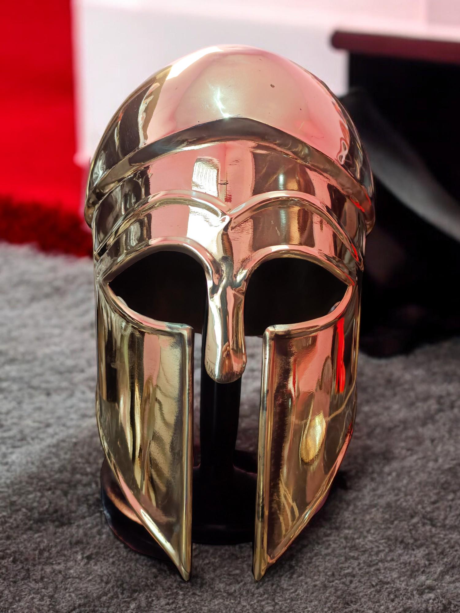 Medieval Wearable Greek Brass Corinthian Helmet Knight Helmet Warrior ...