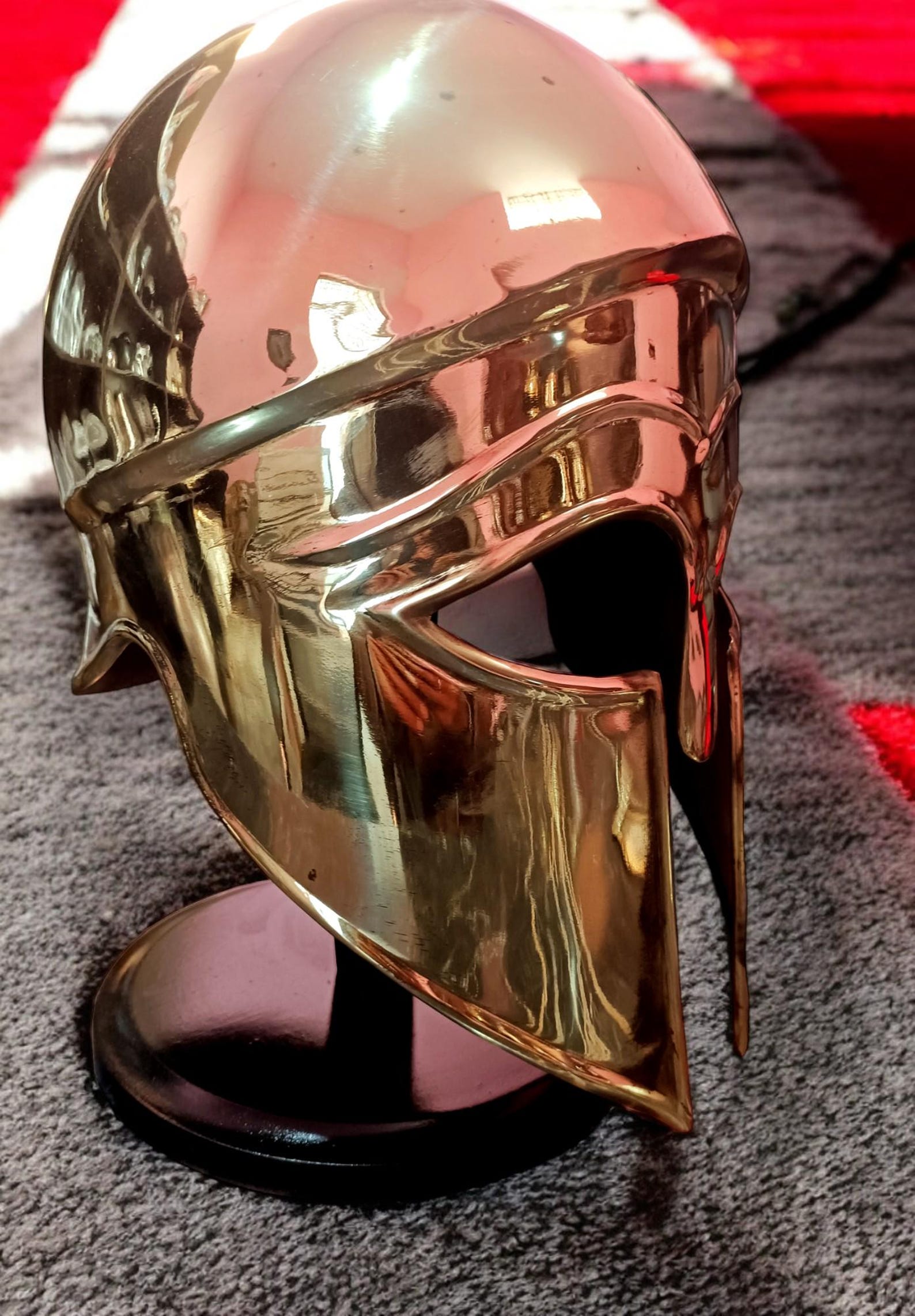 Medieval Wearable Greek Brass Corinthian Helmet Knight Helmet Warrior ...