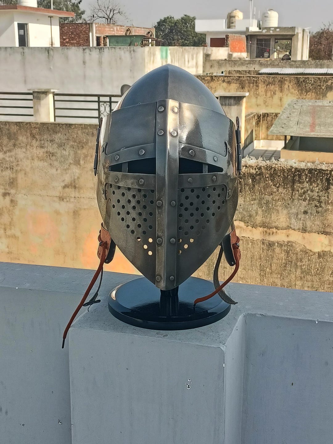 LARP Steel Bascinet Barbuta Knight Helmet Medieval Helmet Armour Buhurt ...