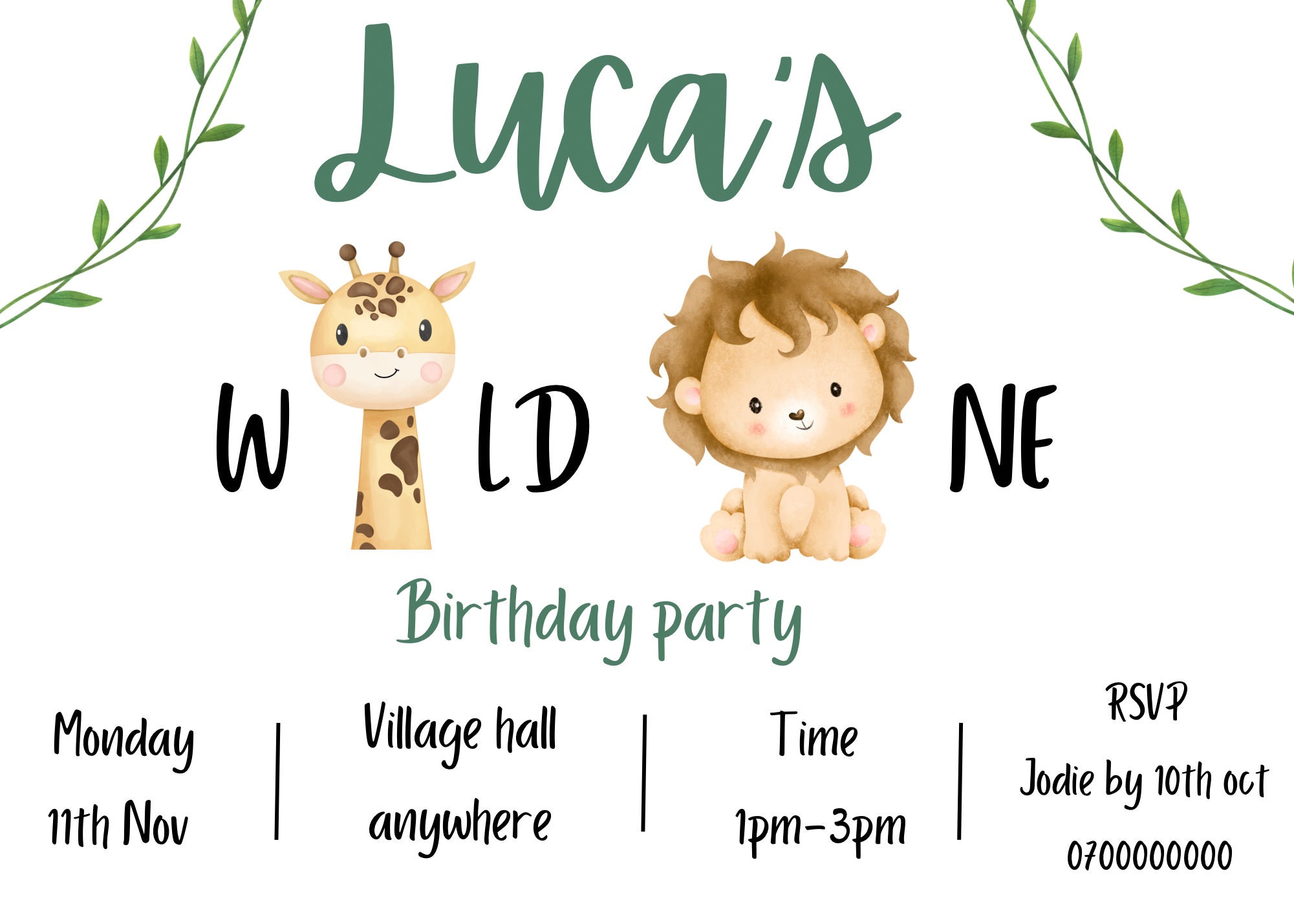 Wild One Birthday Party Invitation - Etsy