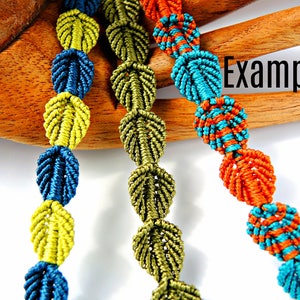 Micro Macrame Tutorial - Falling Leaves Bracelet - Pattern - Beaded Macrame - Jewelry Making ...