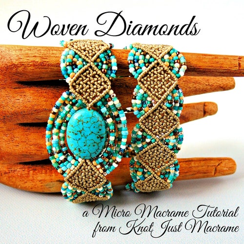 Micro Macrame Tutorial Leaves Bracelet Pattern Beaded - Etsy