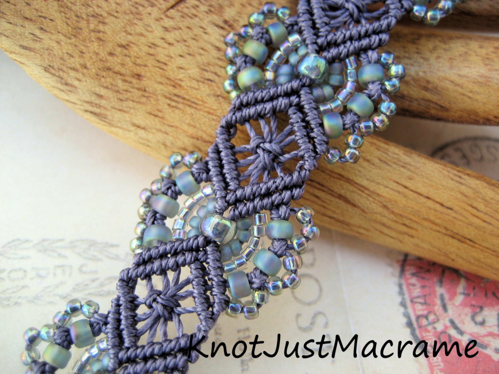 Micro Macrame Tutorial Hydrangeas Bracelet Pattern Beaded - Etsy Australia