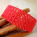 Red Red Red Micro Macrame Cuff Bracelet - Etsy