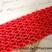 Red Red Red Micro Macrame Cuff Bracelet - Etsy