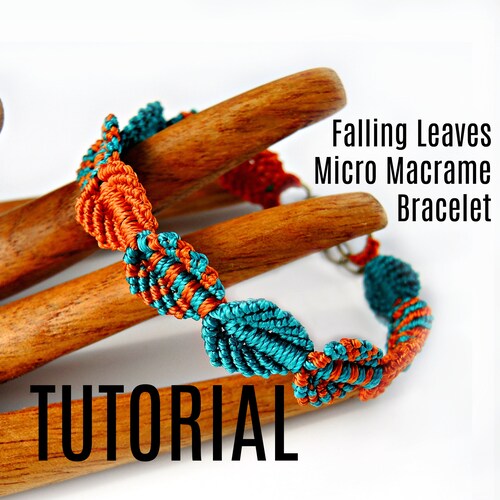 Micro Macrame Tutorial Falling Leaves Bracelet Pattern - Etsy