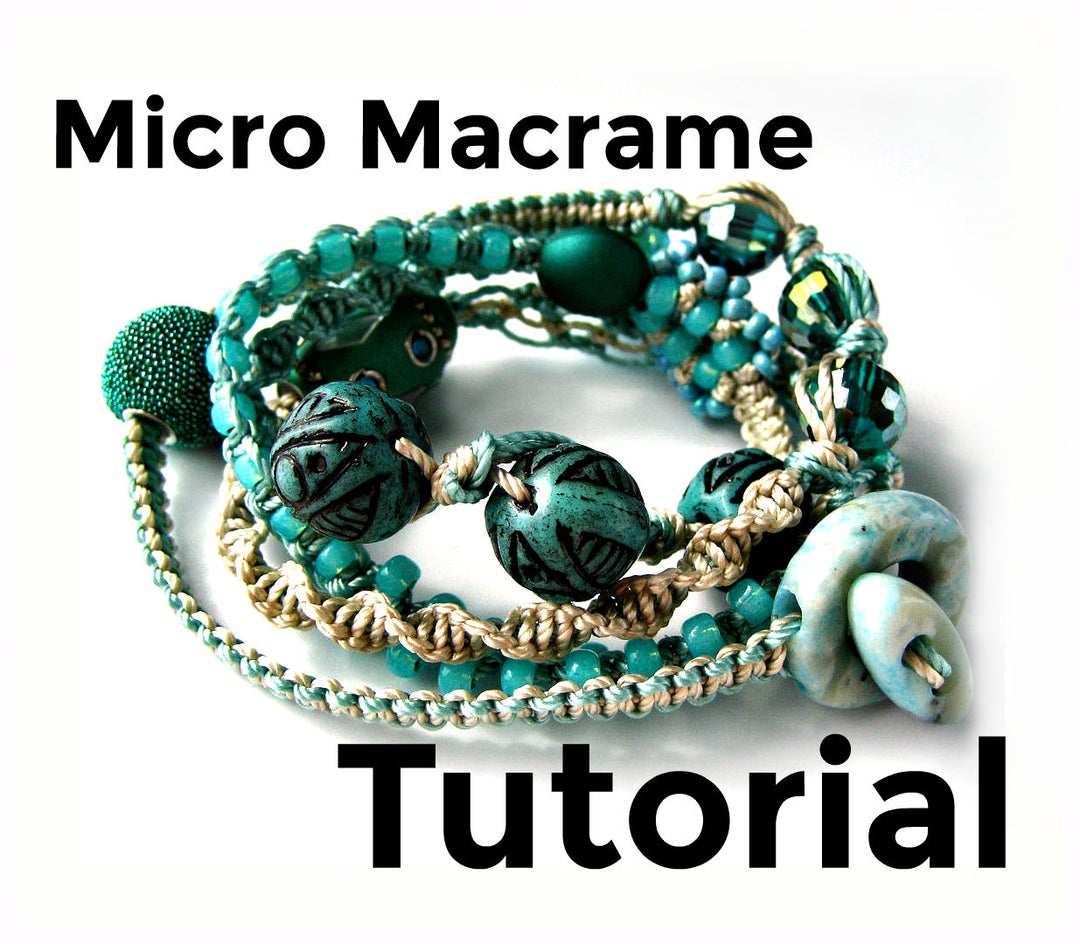 Micro Macrame Tutorial - Wrap Bracelet - Pattern - Beaded Macrame ...