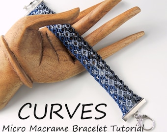 Micro Macrame Tutorial Leaves Bracelet Pattern Beaded | Etsy