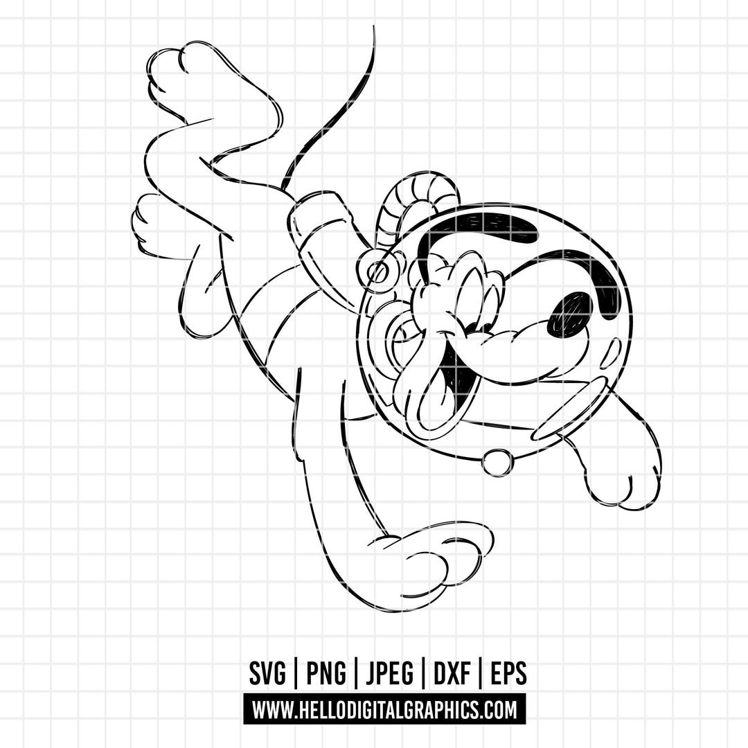 2015 - Pluto in Space SVG, EPS, PNG - Disneeyy Characters of the Magic ...