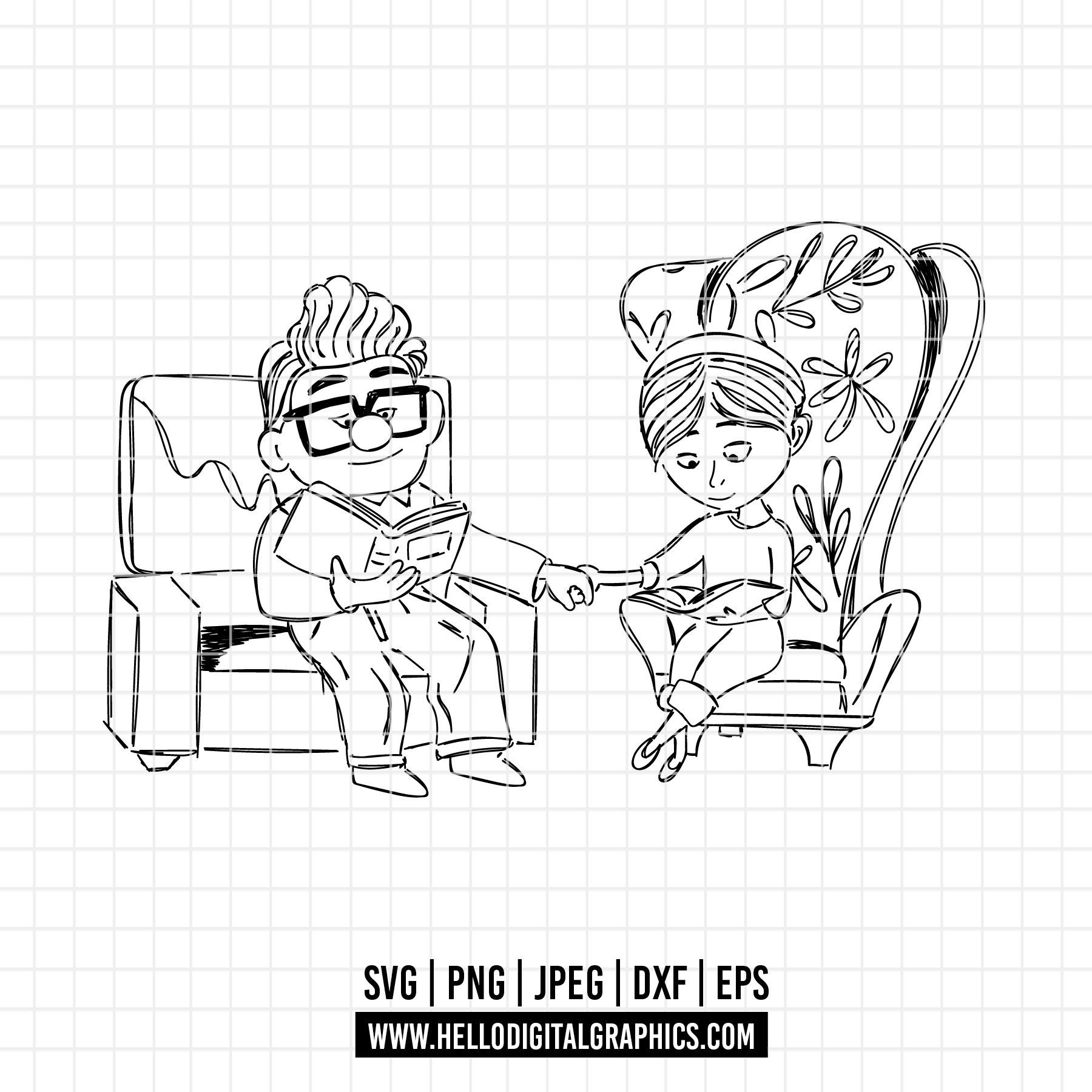 1755 - Up= Adventure is Out There SVG, PNG, EPS - up Movie, Carl and ...