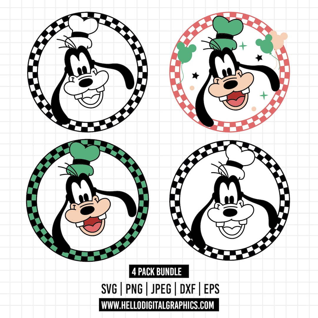1608 - the Classic Goofy Checkered Pack Bundle SVG, EPS, PNG - Disneeyy ...