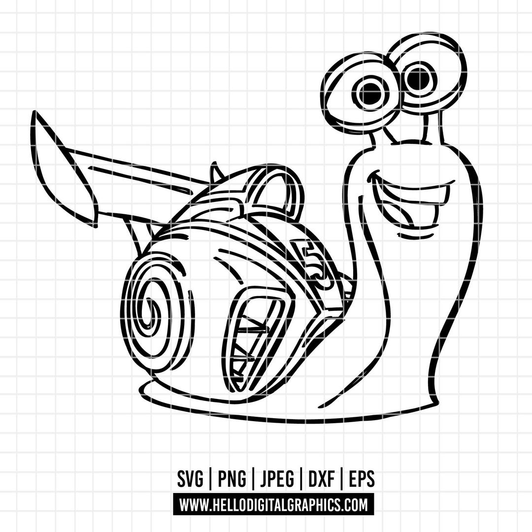 2066 - Turbo Line Art SVG, PNG, EPS - Turbo Movie Clipart Vector. Turbo ...