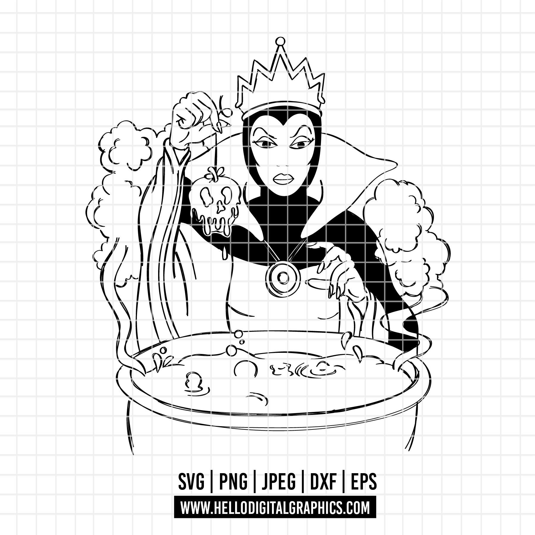 Evil Queen Line Drawing