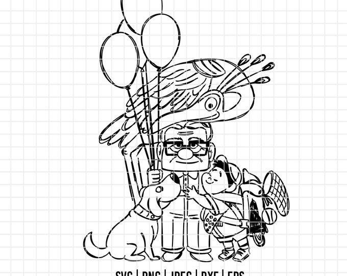 Paquete de imágenes prediseñadas de insignias de Up Russel, imágenes ...