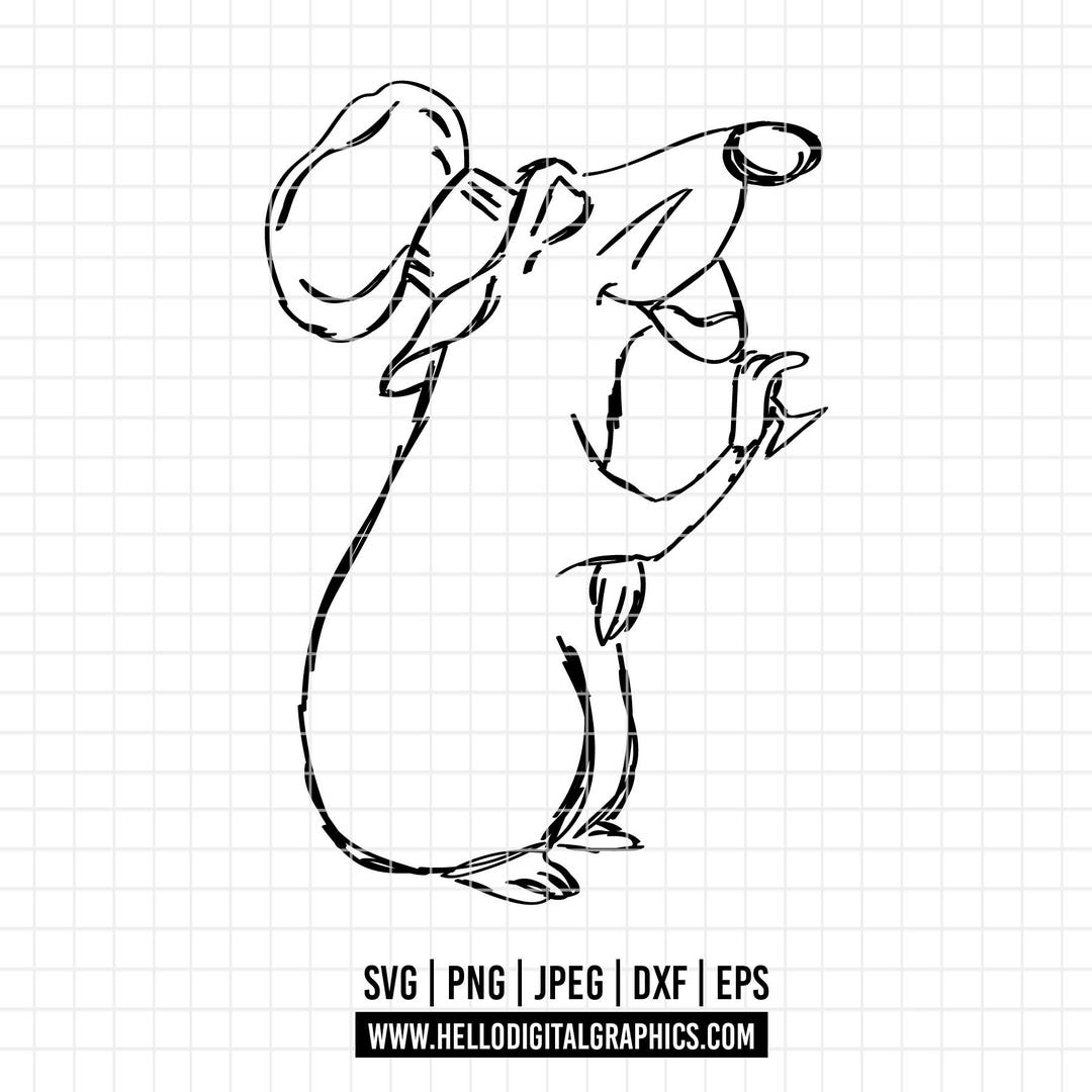 2023 - Ratatouille SVG, PNG, EPS - Ratatouille Line Art/ Outline ...