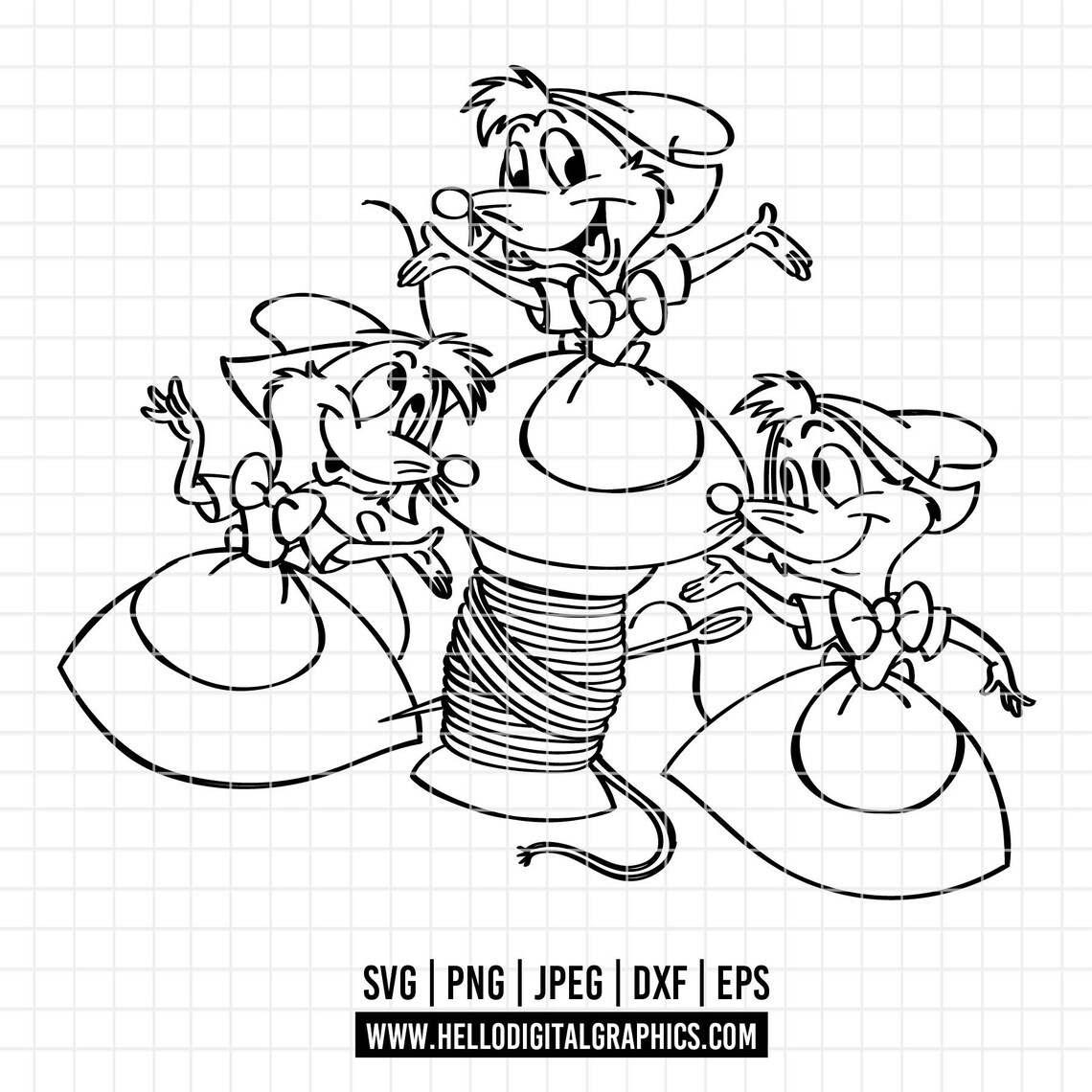 3457 - Perla, Suzy and Mary SVG, PNG, EPS - Disneyy Cinderella ...