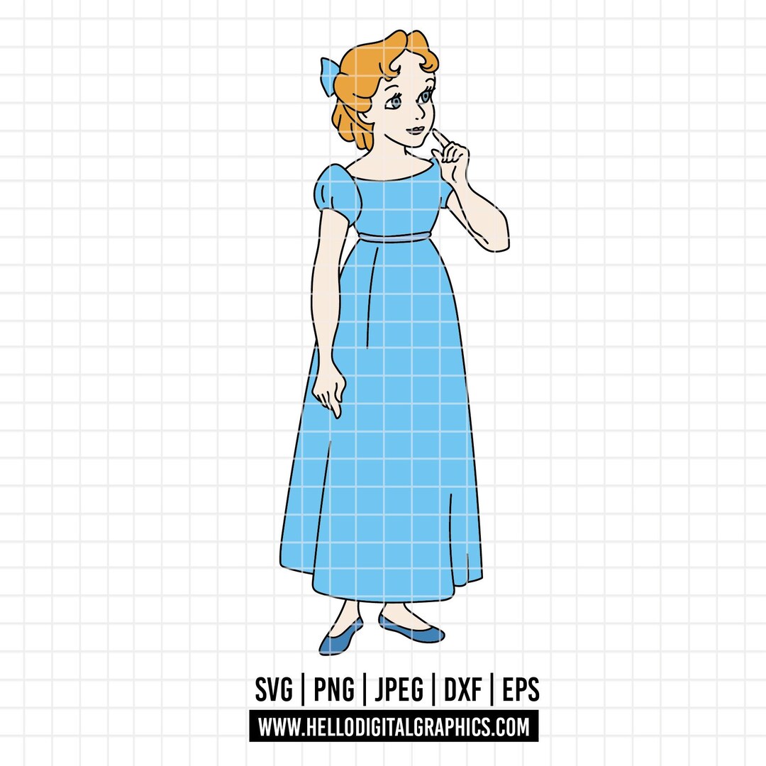 4029 - Wendy. Peter Pan SVG, PNG,EPS - Peter Pan Clipart Vector Svg ...