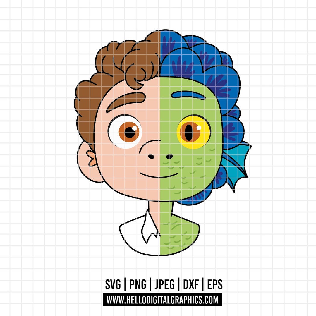 4033 - Luca, Human and Fish, One Person SVG, EPS, PNG - Disneey Movie ...
