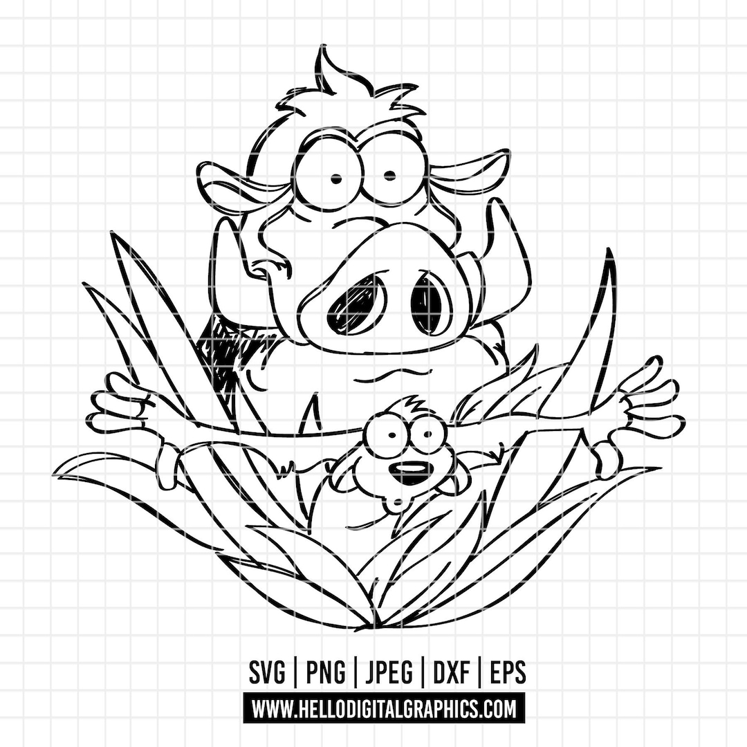 2030 - Timón and Pumba SVG, PNG, EPS -disneyy the Lion King Characters ...