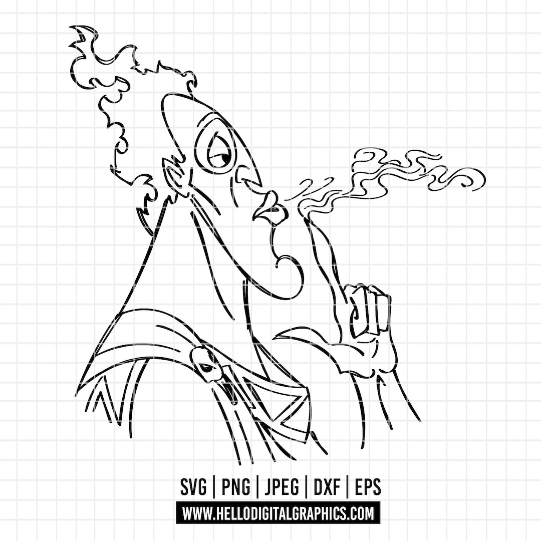 2035 - Hades SVG, PNG, EPS - Disneyy Hercules Characters Sketc Clipart ...