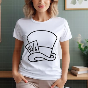 3247 - Mad Hatter SVG, EPS, PNG - the Mad Hatter's Hat Clipart Vector ...