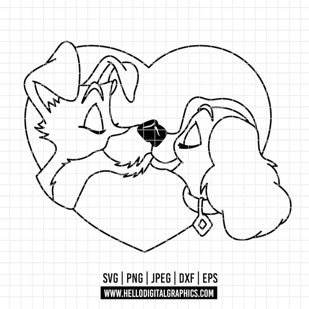 3687 - Lady and the Tramp Love SVG, PNG, EPS -love is Stronger Than ...