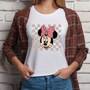 1593 - Minnie Checkered Background SVG, EPS, PNG - Disneyy Characters ...