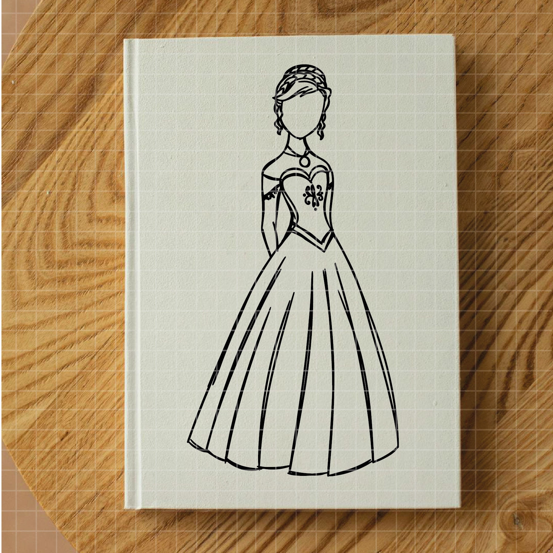 1663 Princess Anna Outline Pack Bundle SVG, PNG, EPS Disneyy Princess ...