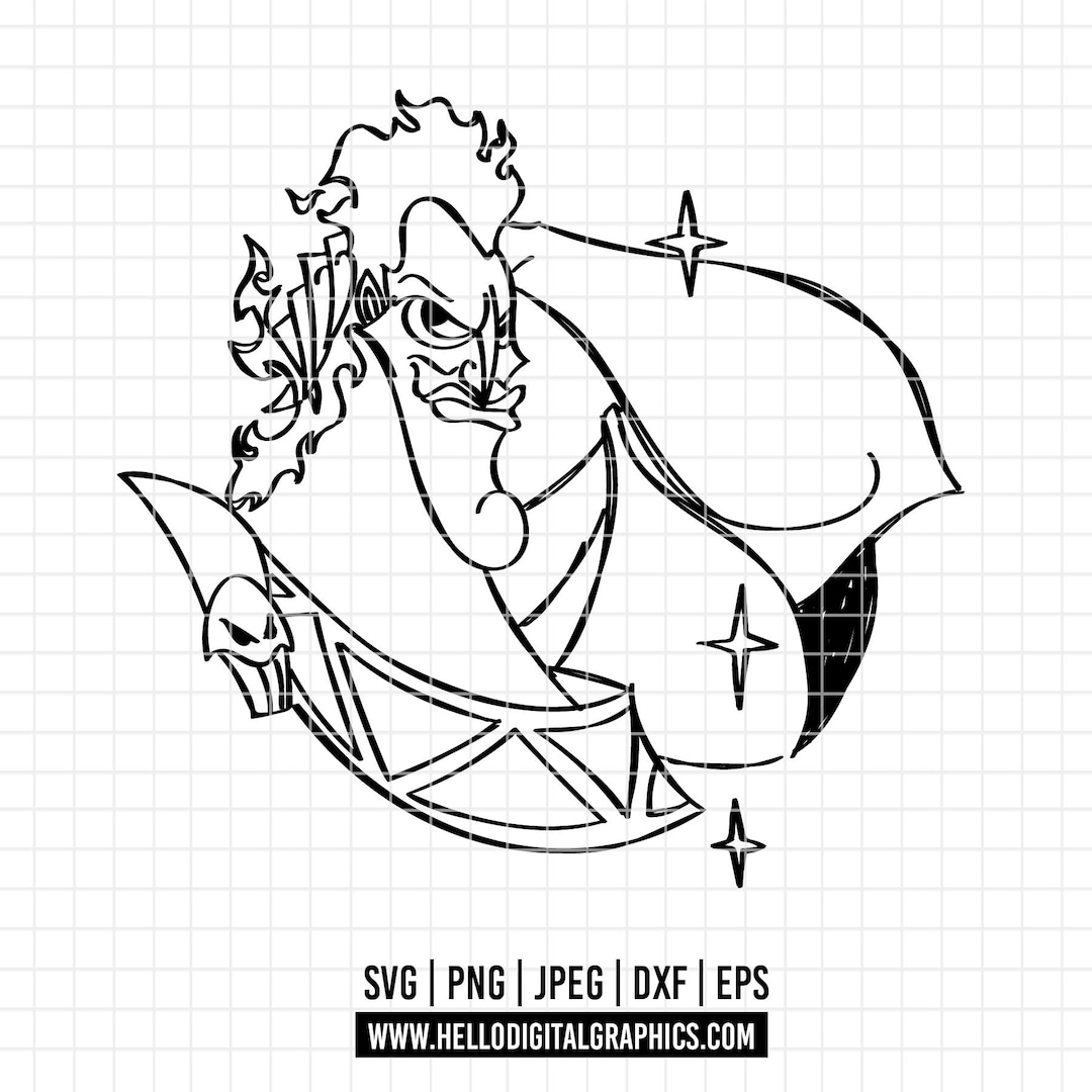 2028 - Hades SVG, PNG, EPS - Disneyy Hercules Characters Sketc Clipart ...