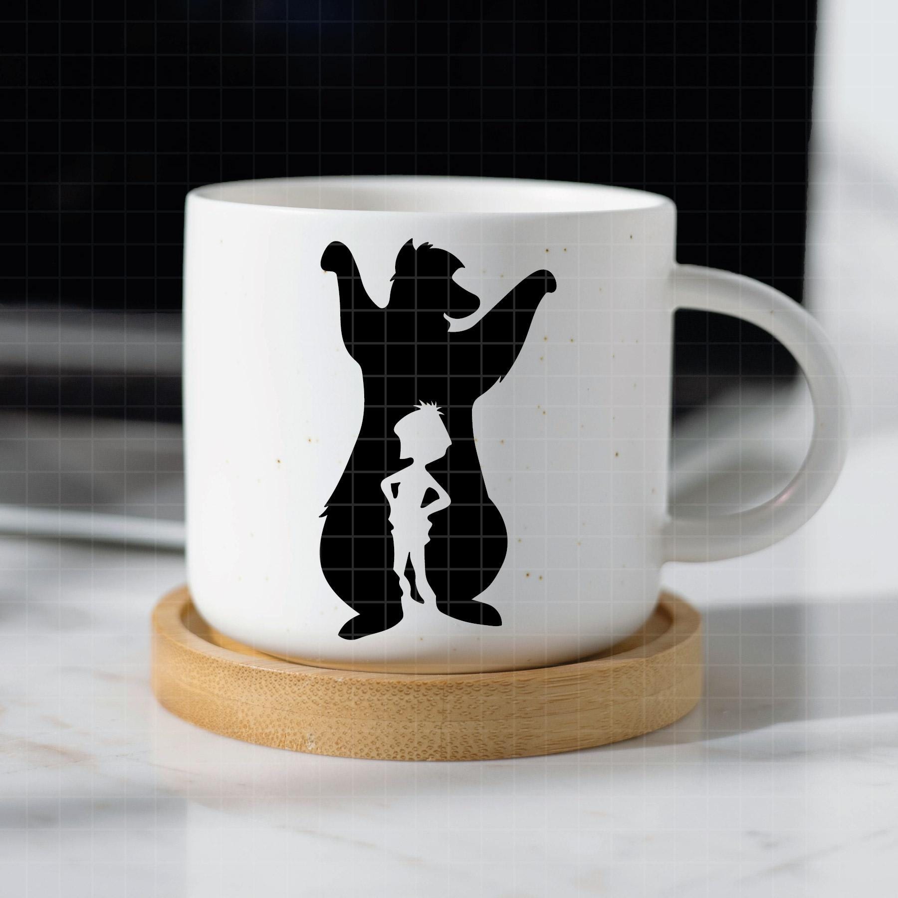 3441 - Baloo and Mowgli Silhouette SVG, EPS, PNG - Classic Disney ...