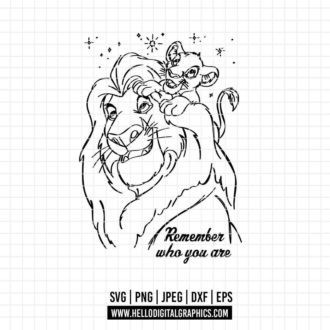 2882 - El Rey León y Simba SVG, DTF, PNG - Imágenes prediseñadas ...