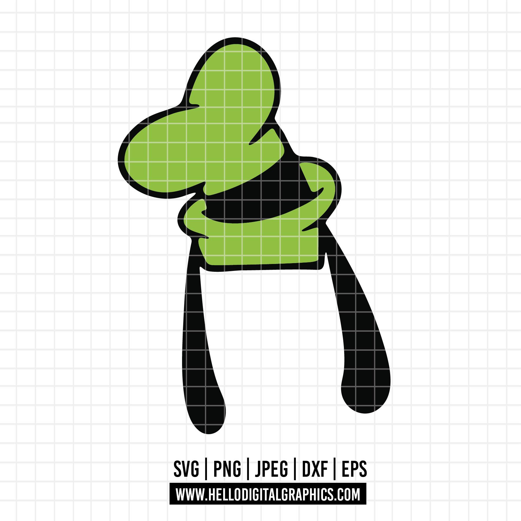 2969 - Goofy Hat and Ears SVG, EPS, PNG - Disneeyy Characters of the Magic Kingdom Clipart ...