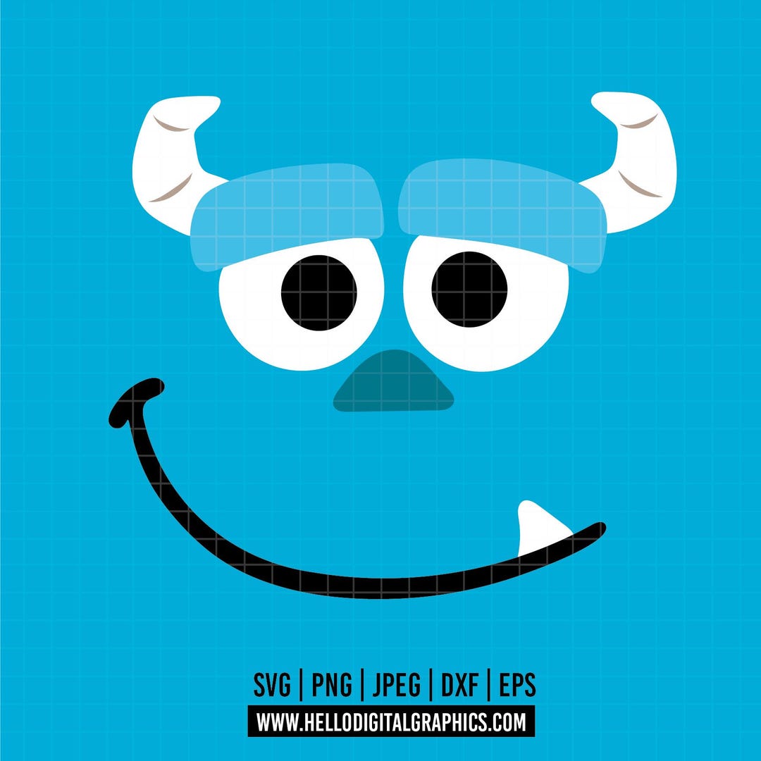 3583 - James P. Sullivan Face Silhouette SVG, EPS, PNG -disneey ...