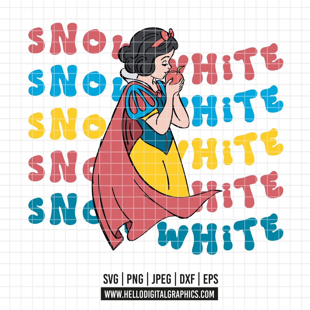2562 - Princess Snow White SVG, PNG, EPS - Disneyy Princess Snow White ...