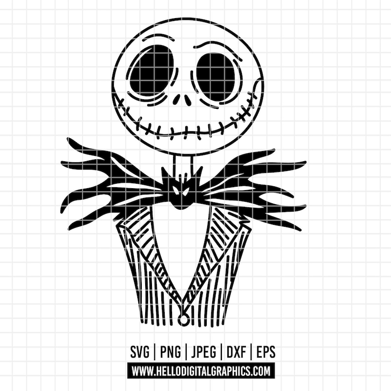 Jack Skellington Outline - Etsy