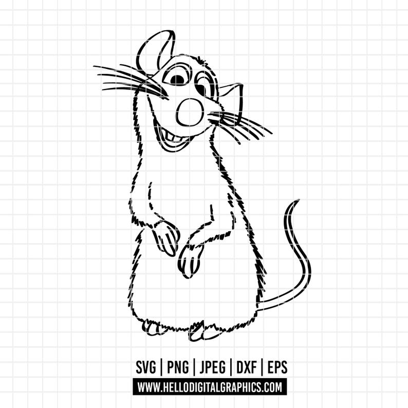 2658 - Ratatouille SVG, PNG, EPS - Ratatouille Line Art/ Outline ...