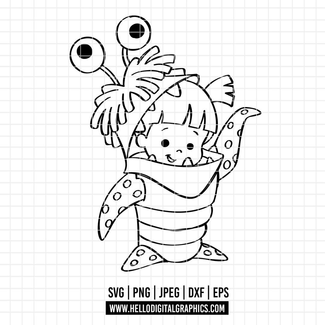3262 - Booo in Monster Costume SVG, EPS, PNG - Disneey Characters ...