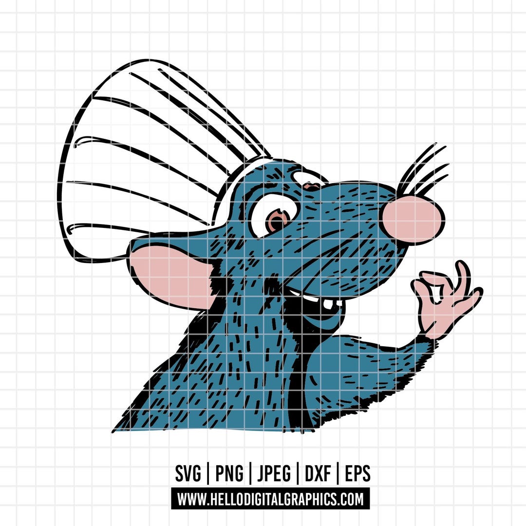 3116 - Ratatouille Chef Full Color SVG, PNG, EPS - Ratatouille Line Art ...