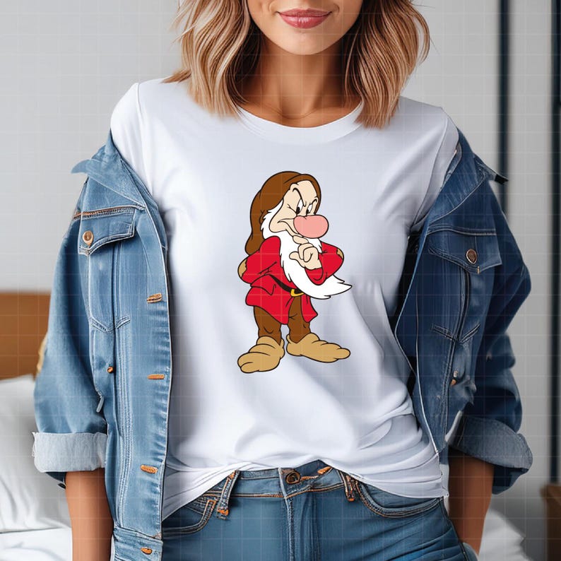 2719 - Grumpy to the Seven Dwarfs SVG, PNG - Snow White and the Seven ...