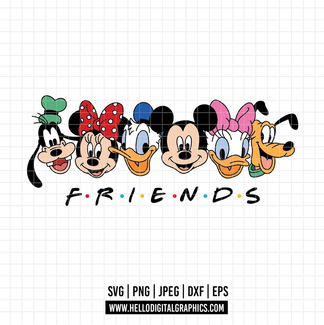 1582 - Disneyy F-R-I-E-N-D-S for Eternity SVG, EPS, PNG - Magical ...