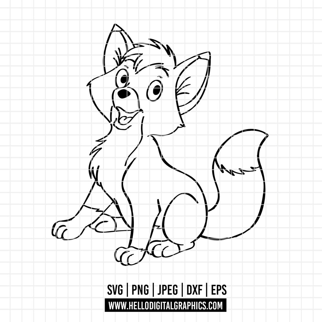 3740 - Tod - the Fox and the Hound SVG, EPS, PNG - Classic Disney ...