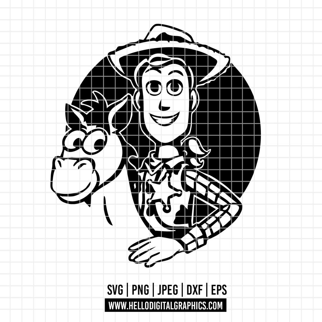 2881 - Sheriff Woody and Bullseye SVG, PNG, EPS - Toy Story Characters ...