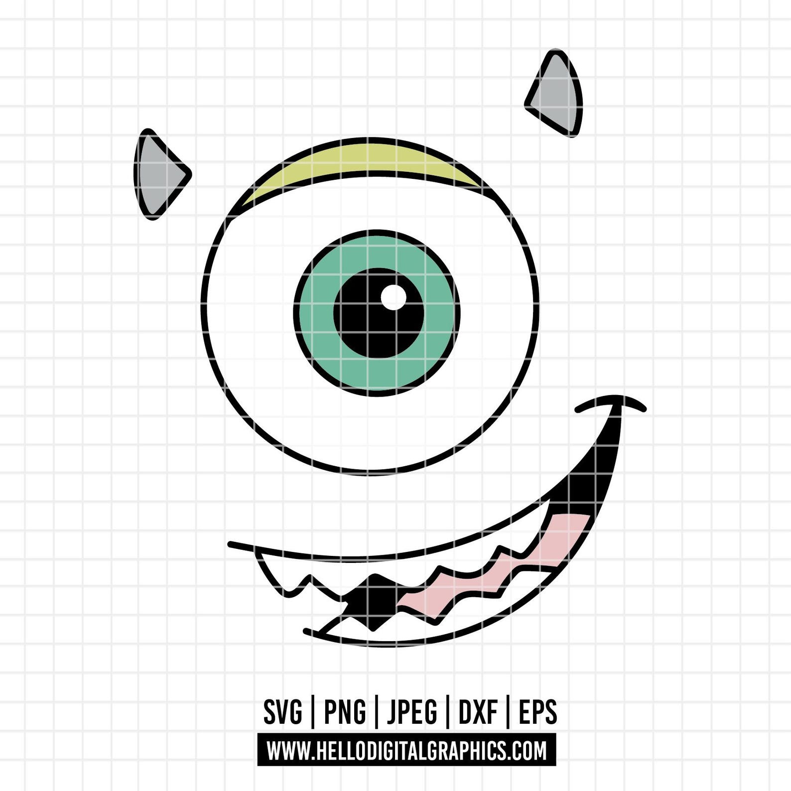 2963 - Mike Wazowski SVG, EPS, PNG -disneey Characters. Monster Inc ...