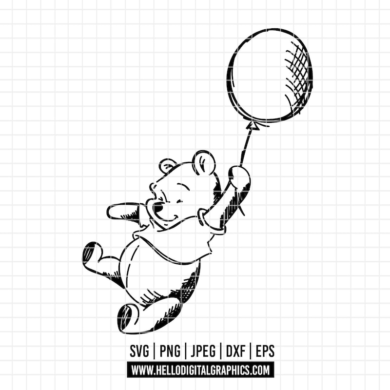 Winnie the Pooh Outline - Etsy