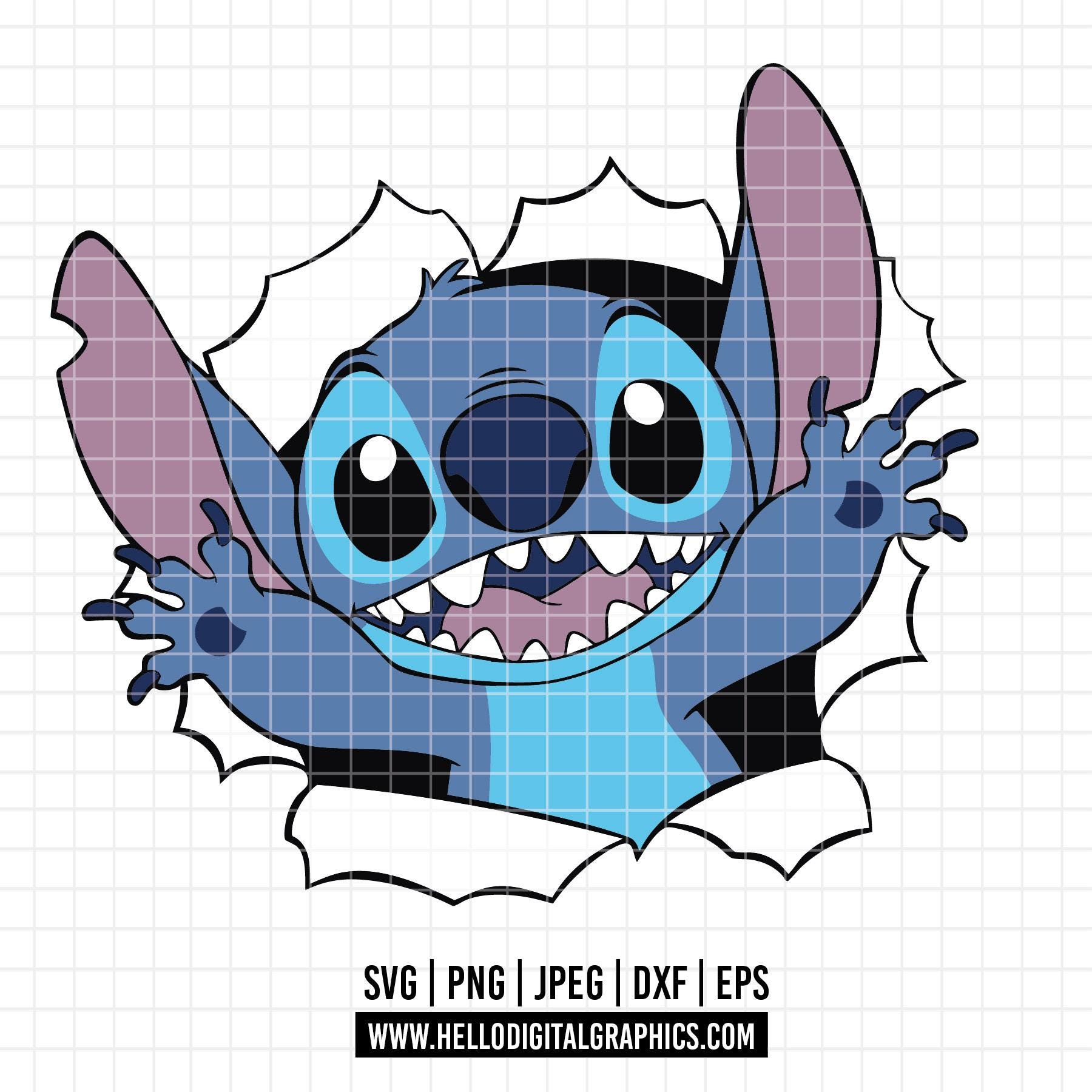 2894 - Surprise Here's Stitch SVG, EPS, PNG - Lilo Y Stitch Clipart ...