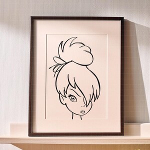 2771 - Tinkerbell Outline SVG, EPS, PNG - Disneey Tinker Bell Clipart ...