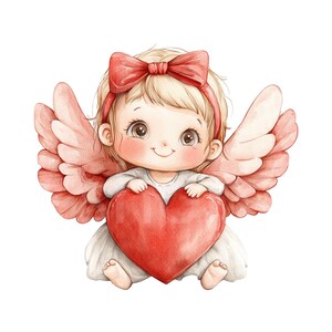 Valentine's Clipart, Cupid Baby Love Clip Art, Png Sublimation, Lovely ...