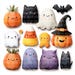 Cute Halloween Watercolor Clipart | Ghost, Pumpkin, Candy PNG | Kawaii ...