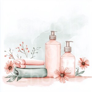 Self-care Clipart: Watercolor Beauty, Spa Decor (digital Download) - Etsy
