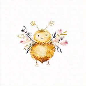 Watercolor Bee Clipart Bundle | Floral Honey Bee | Spring Bumblebee ...